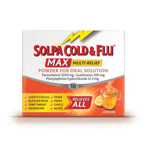 Solpadeine Solpa Cold & Flu Sachets 1000mg 10 Pack | McGorisks ...