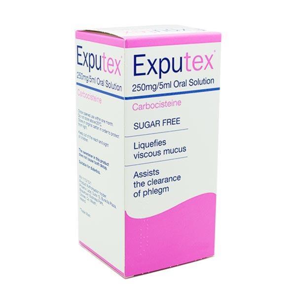 Exputex Carbocisteine Oral Solution 250mg/5ml - Mucus Relief for Coughs ...